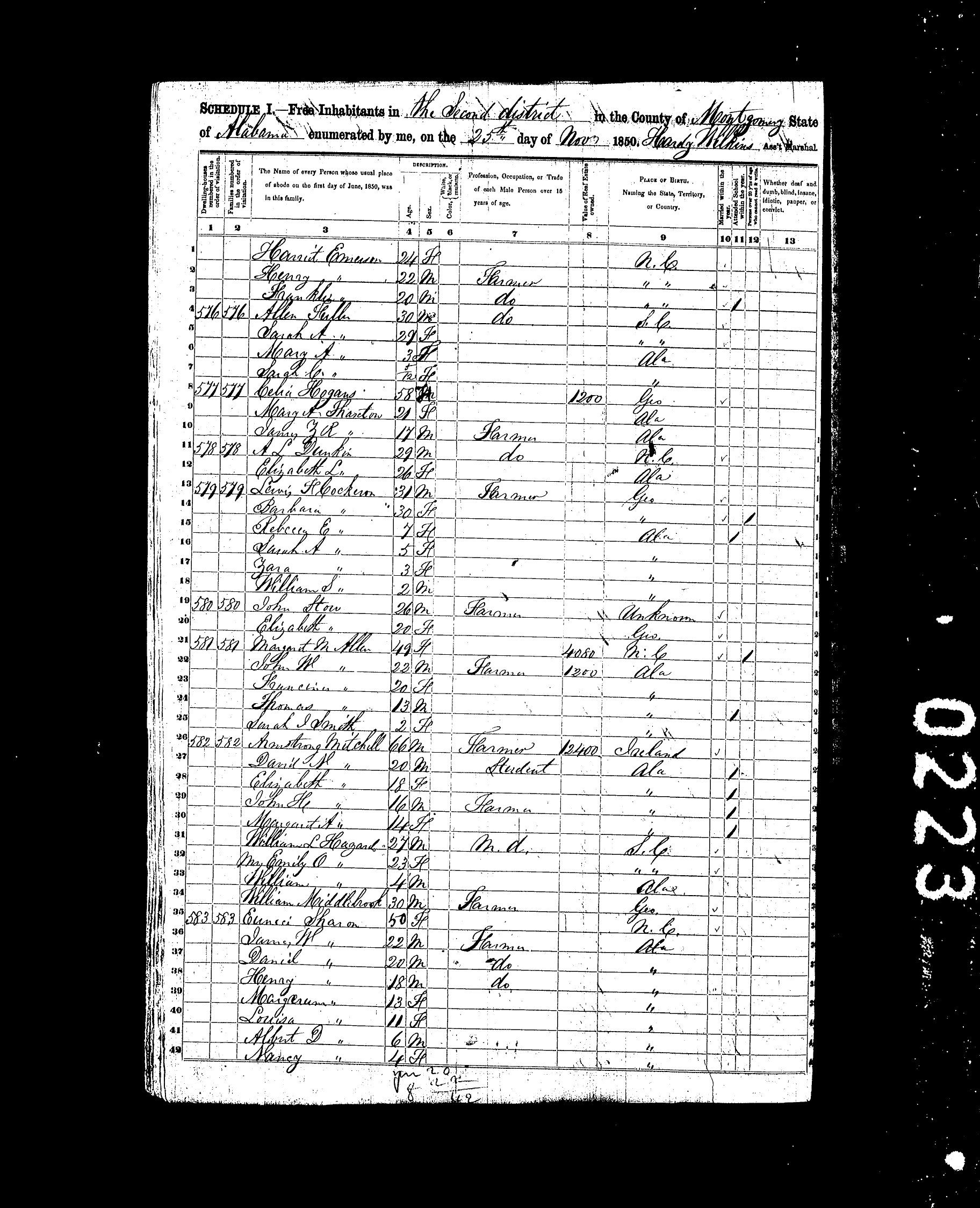 Groom-Radley Family Tree - Media - census_al_montgomery_1850_M432 ...