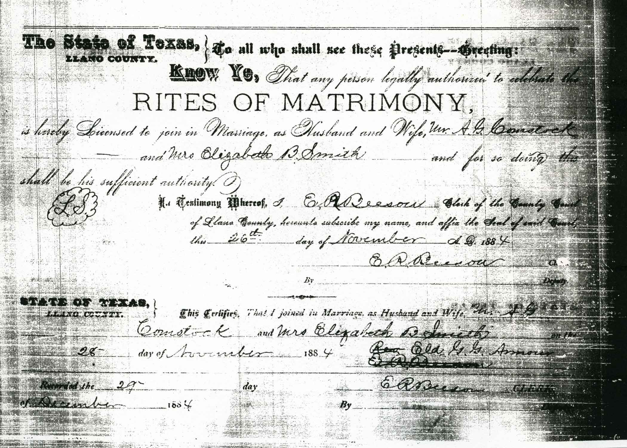 Groom-Radley Family Tree - Media - marriage-record-tx-llano-book1-pg82 ...