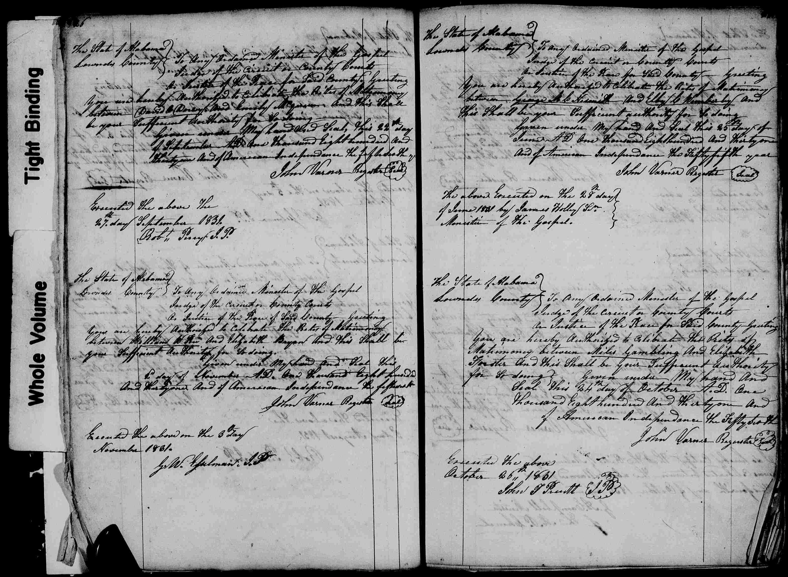 Groom-Radley Family Tree - Media - AL-lowdes-marriage-1831-11-03-pou ...